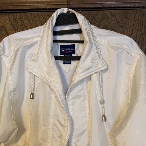 Catalina | Jackets & Coats | Vintage Catalina Lined Ivory Windbreaker ...